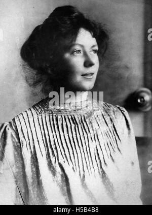 A portrait of Christabel Pankhurst, a prominent British suffragette and ...