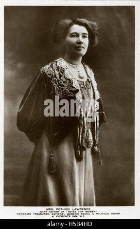 Emmeline Pethick-Lawrence was a prominent British women's rights ...