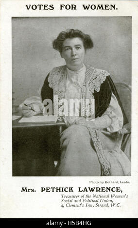 Emmeline Pethick Lawrence was a prominent British suffragist and women ...