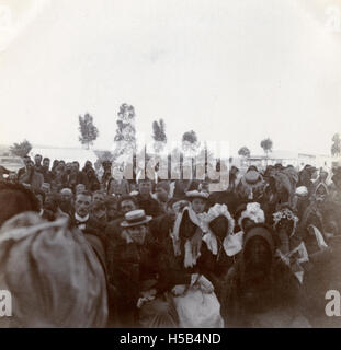 Photograph taken during The Boer War showing a fenced hut belonging to ...