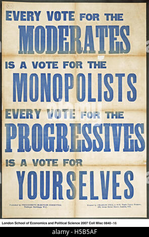 Progressive Party Poster Stock Photo - Alamy