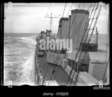 The sinking of the Australian naval ship HMAS Torrens, part of the ...