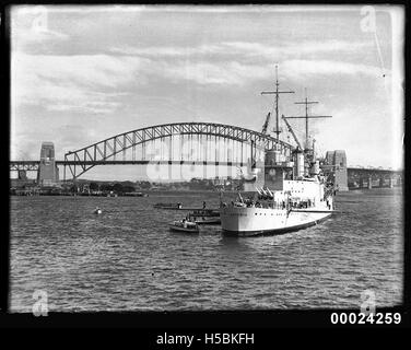 The USS Astoria docked in Farm Cove, Sydney in August 1934. This ...