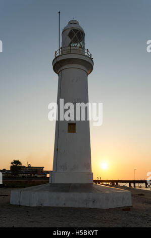 Lighthouse at sunset, Talaimannar, Mannar Island, Sri Lanka Stock Photo ...
