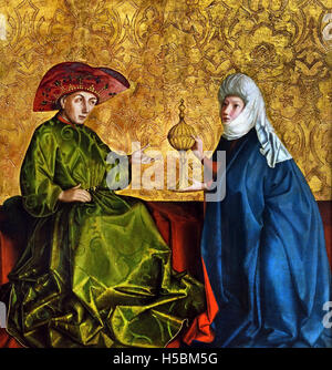 Queen of Sheba brings gifts to Solomon, Raphael Bible (series title ...