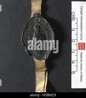 NLW Penrice and Margam Deeds 26 front Stock Photo - Alamy