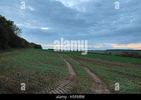 Barrowden, Rutland, UK. 20th October 2016. UK Weather: Cloudy autumn ...