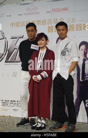 Hongkong, China. 20th Oct, 2016. Sean Lau, Mavis Fan and Nicholas Tse ...