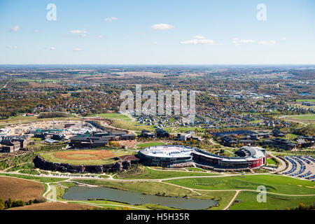 Aerial view of Epic Systems of Verona, Wisconsin, USA, a major ...
