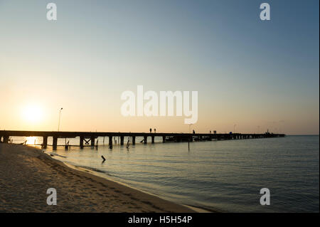 Pier at sunset, Talaimannar, Mannar Island, Sri Lanka Stock Photo - Alamy