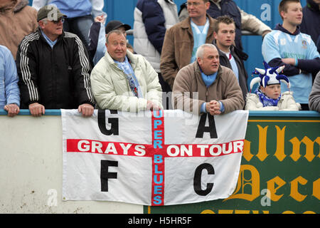 Grays Athletic Football Club Fans - 30/04/05 Stock Photo - Alamy