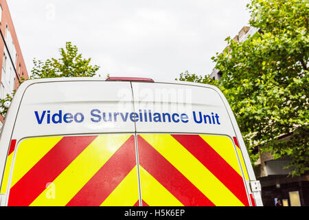 Video surveillance unit van security spying surveying vehicle back ...