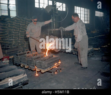 Workers at the Foothills Steel Foundry in Calgary, Alberta, Canada, are ...