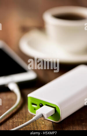 powerbank charging a smartphone Stock Photo - Alamy