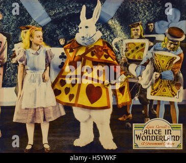 Movie poster Alice in Wonderland feat. Viola Savoy. 1915 Stock Photo ...
