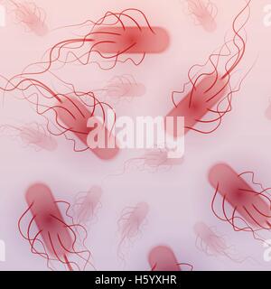 Group of E. coli Bacteria - Vector Illustration Stock Vector Image ...