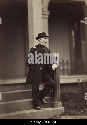 Major General Edwin Vose Sumner and staff including Alonzo Hersford ...