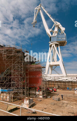 Shipyard industry, Ferrol, La Coruña province, Region of Galicia, Spain ...