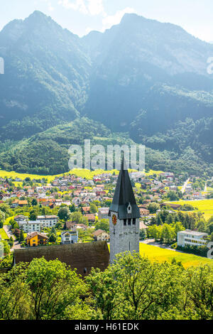 historic church in the village of Balzers in Liechtenstein Stock Photo ...