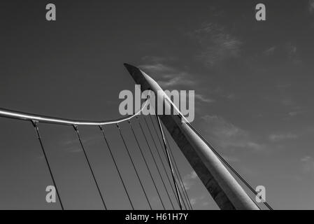 Details of the modern Harbor Drive Pedestrian Bridge, in downtown San ...