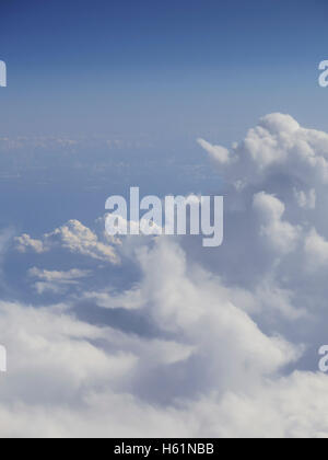 Beautiful cloudy sky seen from Belem Tower Manueline style pinnacle, in ...