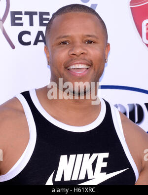 Brandon Larkins arrived at the Athletes Vs. Cancer Celebrity Flag ...