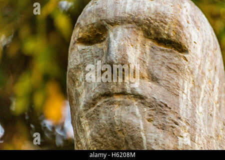 statue with the unrecognizable face due to indistinct facial features ...