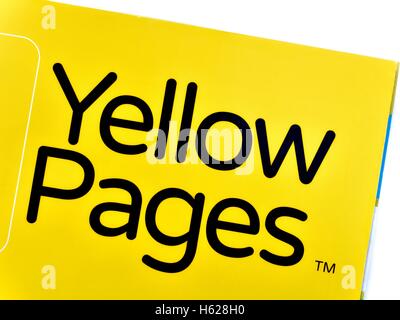Yellow pages book Stock Photo - Alamy