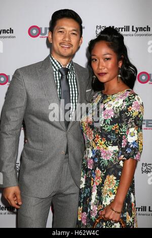Shelby Rabara, Harry Shum Jr at the after-party for 33rd Elton John ...
