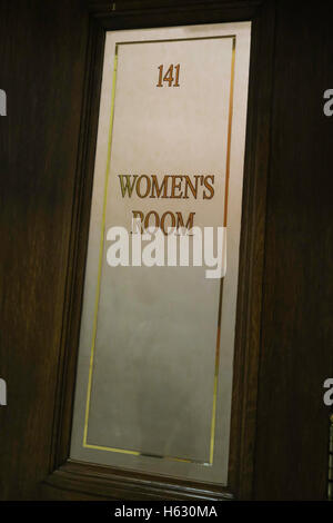 Women's Restroom Sign and Door Stock Photo - Alamy