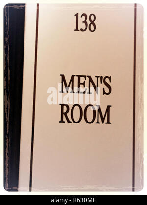 Men's Restroom Sign and Door Stock Photo - Alamy