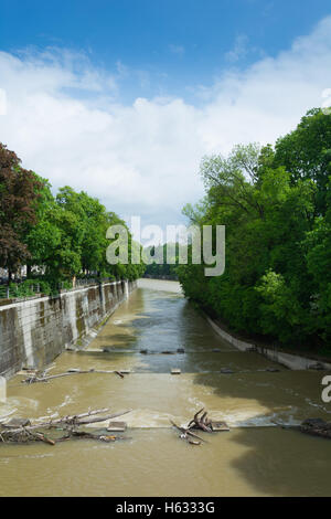 View of the Isar river in Munich, Germany Stock Photo - Alamy