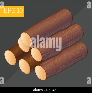 log of firewood Stock Vector Image & Art - Alamy