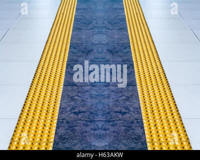 Blind way.Traffic route for blind peoples used Stock Photo - Alamy