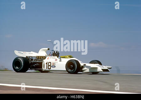 Graham Hill driving a Brabham BT37 racing car in 1972 Stock Photo - Alamy