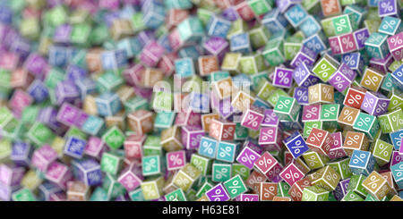 Infinite discount symbols on blocks, 3d rendering background Stock ...