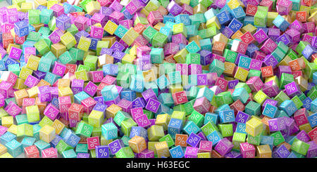 Infinite discount symbols on blocks, 3d rendering background Stock ...