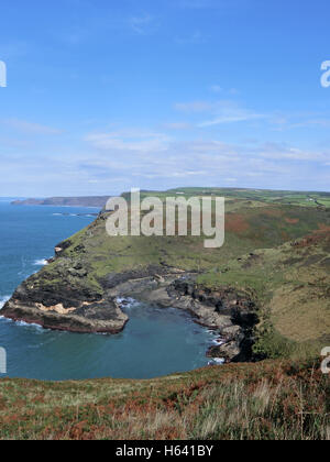 cliffs at boscastle cornwall, united kingdom Stock Photo - Alamy