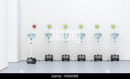 Robots recharging at charging station Stock Photo - Alamy