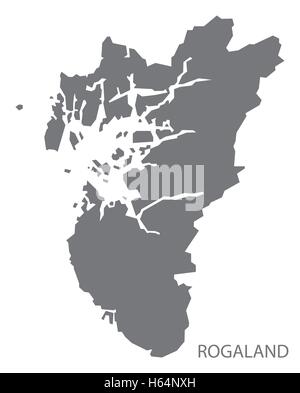 Map of Rogaland, a province of Norway Stock Vector Image & Art - Alamy