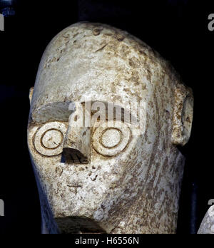 Ancient stone statue of Mont’e Prama Giant warrior exhibited in Cabras ...