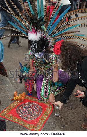 Aztec Ritual Dancer, Day of the Dead - Dia de los Muertos - at Stock ...