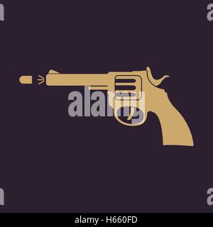 Revolver front view. Gun isolated. Vector illustration Stock Vector ...