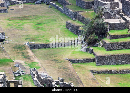 square and ancient houses in Machu Picchu Stock Photo - Alamy