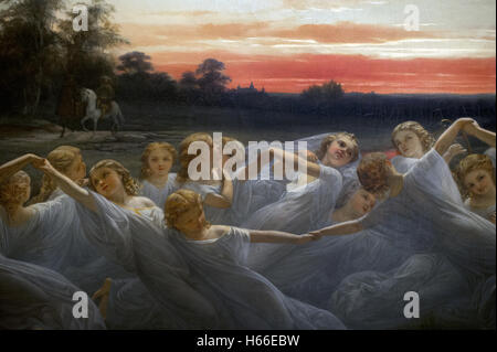 Nils Blommer (1816-1853). Swedish painter. Fairies of the Meadow, 1850 ...