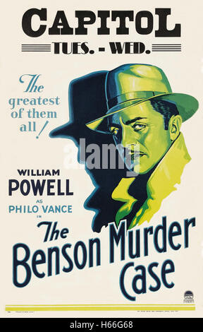 The Benson Murder Case - Movie Poster Stock Photo - Alamy