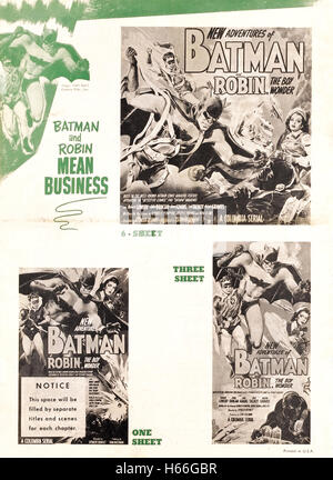 Batman and Robin - 1949 - Movie Poster Stock Photo - Alamy