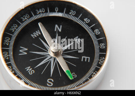 Closeup of compass on plain background Stock Photo - Alamy