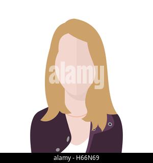 Vector portrait of a blonde woman with no face Stock Vector Image & Art ...