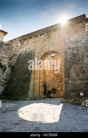Gate in the city wall of Montepulciano Tuscany Italy Stock Photo - Alamy